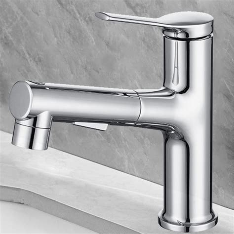 Смесител за мивка за баня с душ шлаух - неръждавейка - eMAG.bg