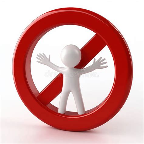 3d Rendering Of A Red Circle With A Diagonal Line Through It Stock Illustration Illustration