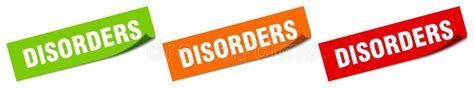 Disorders Sticker Disorders Square Isolated Sign Stock Vector