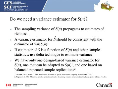 Ppt A Bootstrap Variance Estimator For The Observed Species Richness