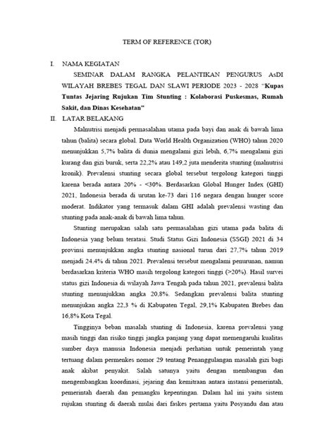 Term Of Reference Pdf