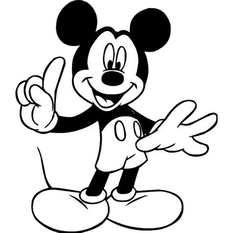 Mickey Mouse Black And White Vector