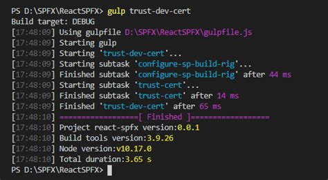 Jsonschemajs178 Error On Gulp Trust Dev Cert · Issue 5042