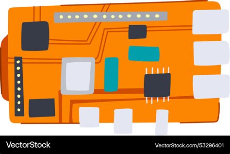 Electronic Microcontroller Cartoon Royalty Free Vector Image