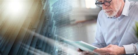 Businessman Checking A Document Multiple Exposure Stock Illustration Illustration Of Data