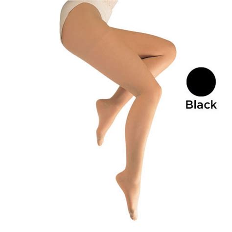 Ladies Sheer Firm Spt Medium 20 30mmhg Panty Hose Black
