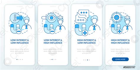 Stakeholder Mapping Blue Onboarding Mobile App Screen Stock Vector 5005197 Crushpixel