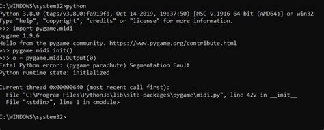 Pygame Midi Output Crashing In On Windows Issue Pygame Pygame GitHub
