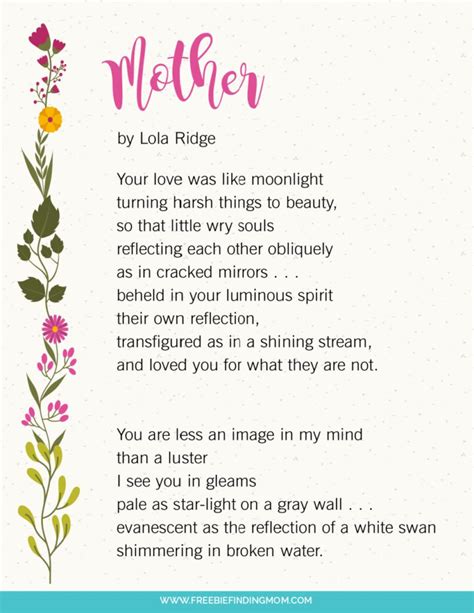 Short Poems For Mom