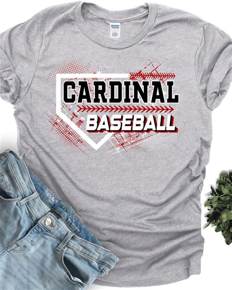 Cardinal Baseball Shirt Baseball Mom Tees Custom Baseball Tshirt Game Day Apparel Baseball T