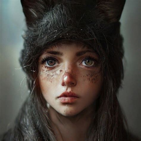 девушка работяга с кошачьими ушами сажа на лице большие кошачьи глаза эстетично красиво