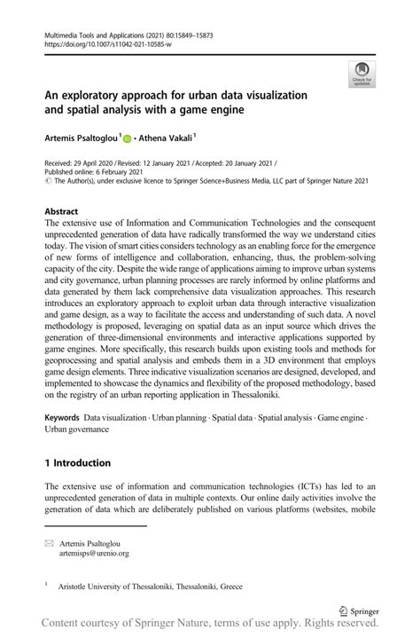 An Exploratory Approach For Urban Data Visualization And Spatial
