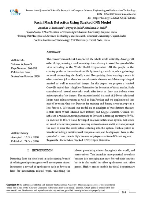 Pdf Facial Mask Detection Using Stacked Cnn Model