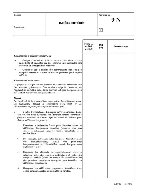 19 10 01 9n Impôts Différés Pdf