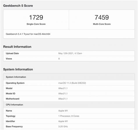 M IMac Benchmarks Found On Geekbench
