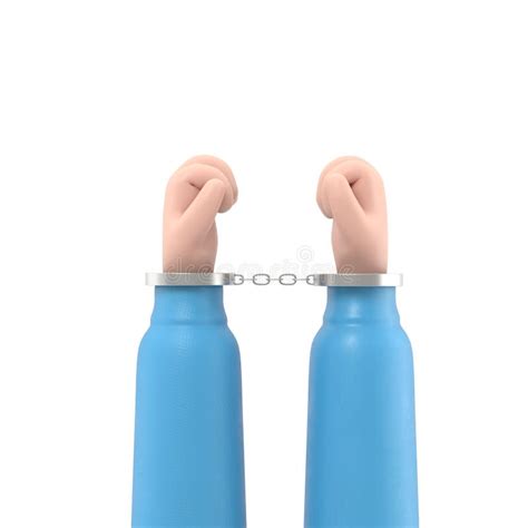 手铐草图式 监狱里的人 囚犯概念三维插图动画设计 逮捕某人 库存图片 插画 包括有 玻璃 概念 300036323