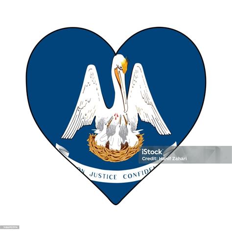 루이지애나 하트 모양 플래그 루이지애나를 사랑합니다 루이지애나를 방문하십시오 북부 아메리카 미국 벡터 일러스트레이션 그래픽 디자인 루이지애나주 주기에 대한 스톡 벡터 아트