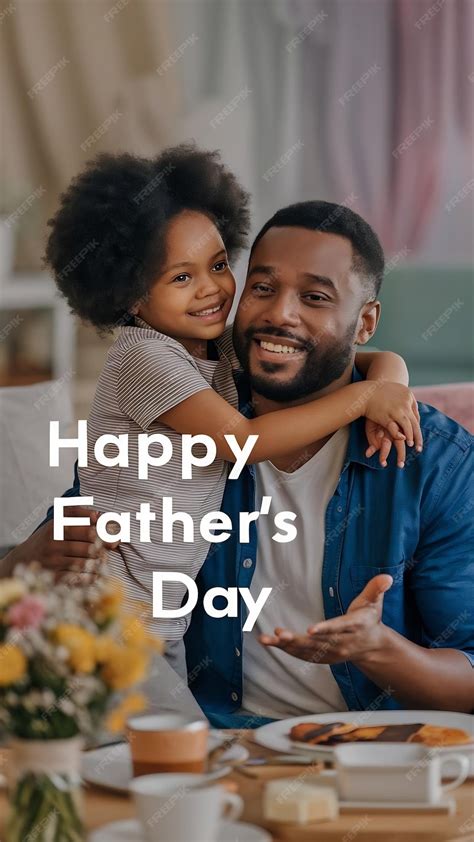 Premium Photo Happy Fathers Day Daughter Greets Dad Little Daughter