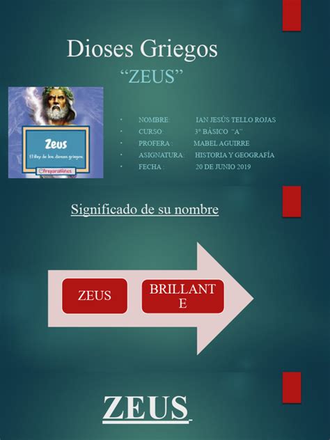 Mitos Griegos Zeus Y Su Legado Pdf Ciencias Sociales Historia