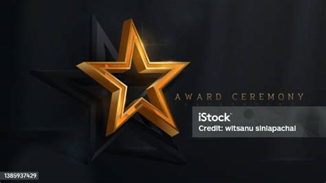 반짝이는 라이트 효과 요소와 보케 장식과 빔3d 골드 스타 럭셔리 시상식 배경 별 모양에 대한 스톡 벡터 아트 및 기타 이미지