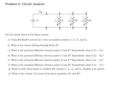 Solved Problem 5 Circuit Analysisfor The Circuit Shown In