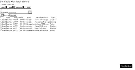 Datatable With Batch Actions Forked Codesandbox