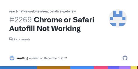 Chrome Or Safari Autofill Not Working · Issue 2269 · React Native