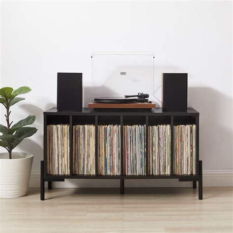 Crosley Nashville Medium Record Player Stand With Vinyl Storage