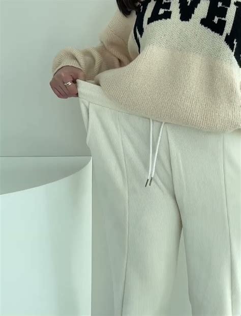 융털 기모 안감 허리 밴딩 골지 배기 조거팬츠 Youtube