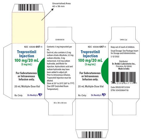 Product Images Treprostinil Photos Packaging Labels And Appearance