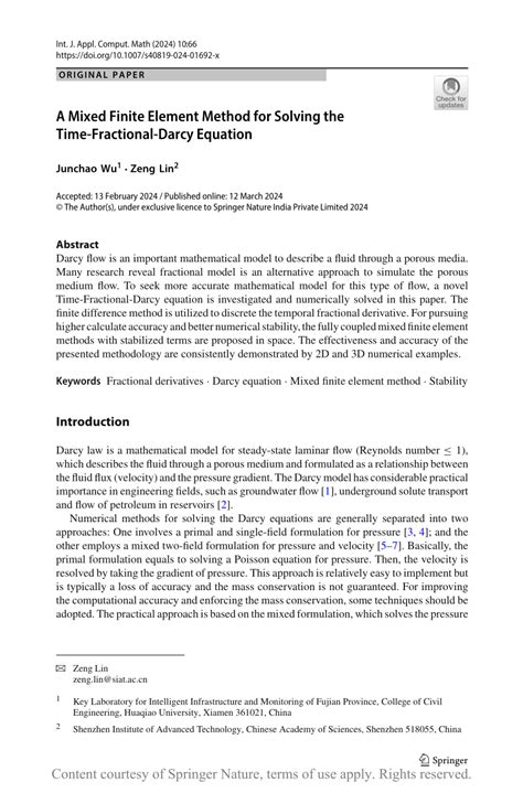 A Mixed Finite Element Method For Solving The Time Fractional Darcy