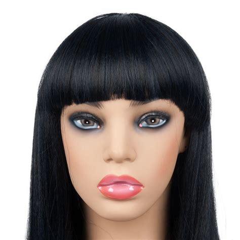Short Bob Synthetic Wigs With Bangs For Black Afri Vicedeal