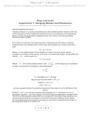 Phys Lab Lab Report Compress Pdf Phys Lab Lab Report General Physics Introductory
