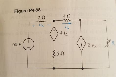 Solved 4 88 The Variable Resistor Ro In The Circuit In