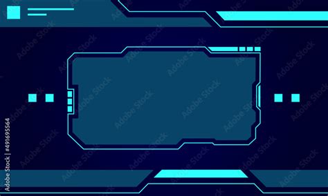 Vetor De Ui Template Futuristic Live Interface Isolated Streaming Background With Futuristic