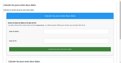 Calculer Les Jours Entre Deux Dates Calculatrice De La Durée Des Dates