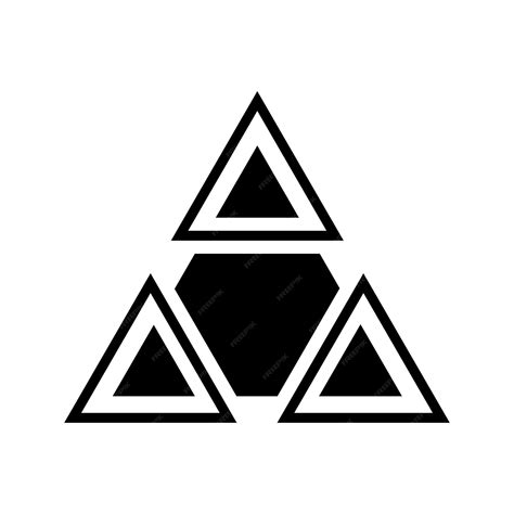 Premium Vector Three Triangular Shape Icon Design