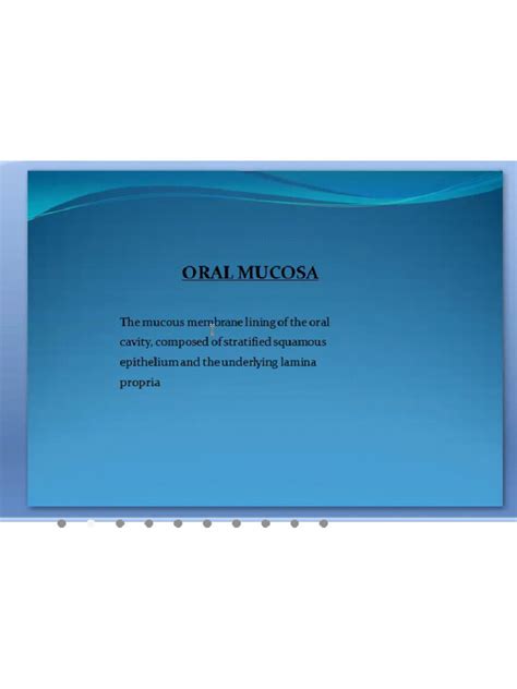 Oral Mucosa Oral Histology Lecture Pdf