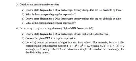 Solved Consider The Ternary Number System A Draw A State