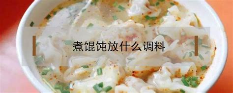 煮馄饨放什么调料 鲜淘网