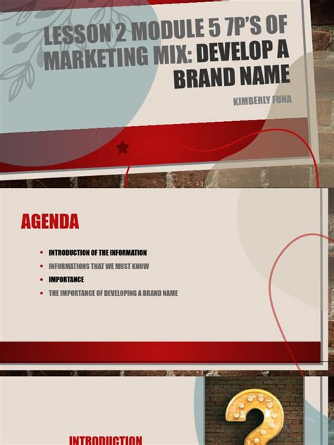 Lesson 2 Module 5 7ps Of Marketing Mix Download Free Pdf Brand