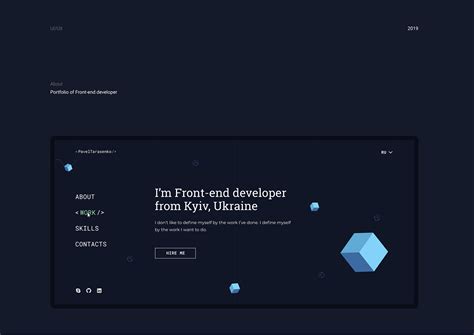 Portfolio For Front End Developer Behance
