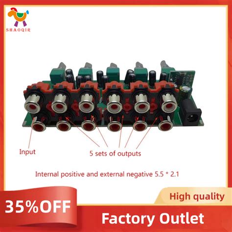 Stereo Audio Mixer Input Output Multi Channel Audio Source Distributor RCA Interface For