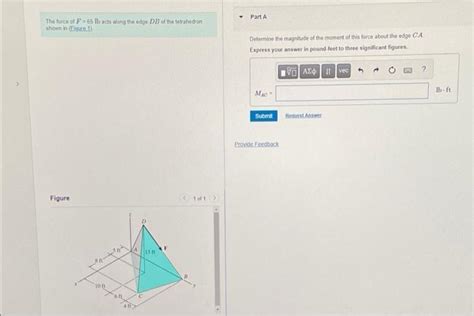 The Force Of F 50 Lb Acts Along The Edge DB Of The Tetrahedron Shown In Figure 1 Brainly Com