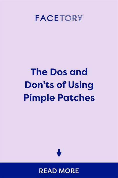 The Dos And Donts Of Using Pimple Patches Pimples How To Remove Pimples Prevent Pimples