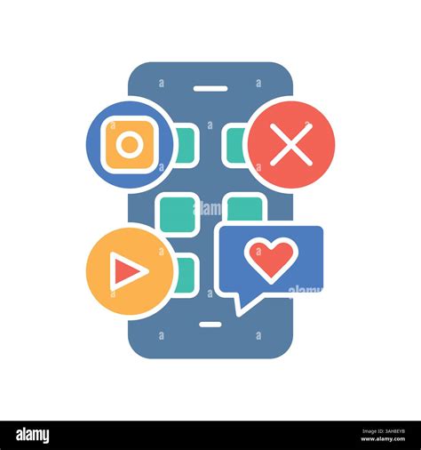 Digital Platforms Color Flat Icon For Digital And Print Projects Minimal Clean Icons For Apps