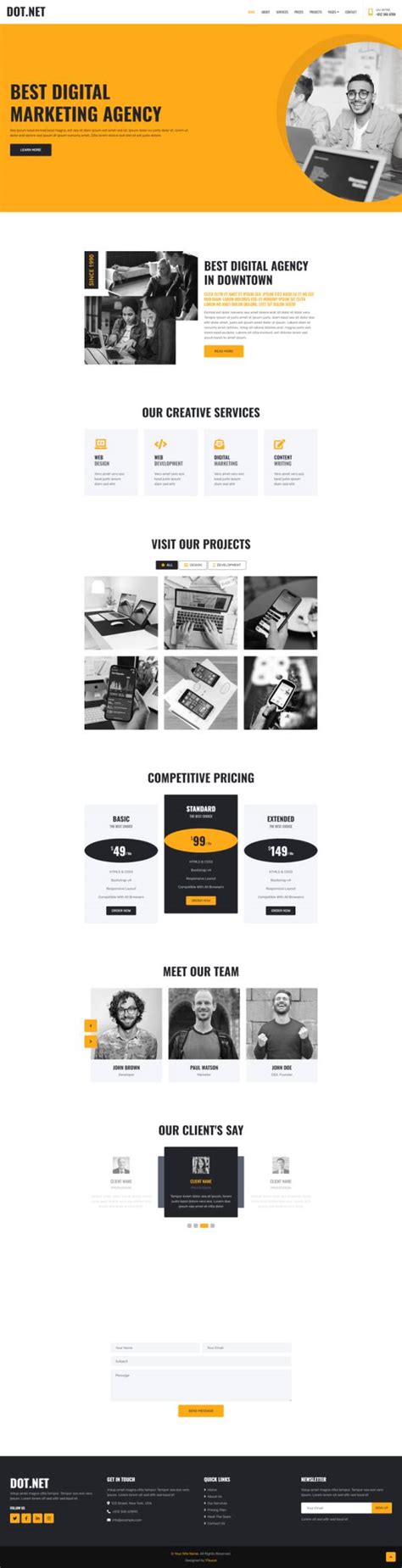 营销网站建设，大气业务推广网页设计模板 17素材网