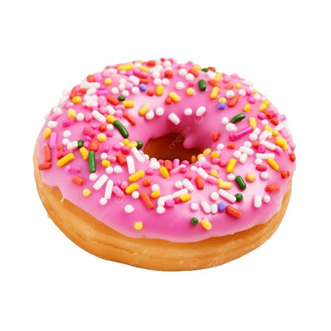 스프링클이 있는 귀여운 핑크 도넛 분홍색 음식 디저트 Png 일러스트 및 이미지 에 대한 무료 다운로드 Pngtree