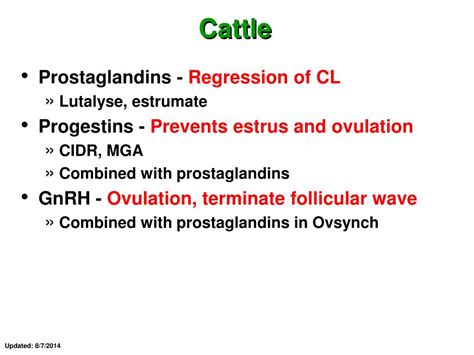 Ppt Estrous Synchronization Ovulation Induction And Ovsynch