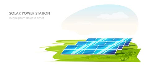 태양 전지판 스테이션 에코 에너지 햇빛의 힘 발전 재생 가능한 녹색 생태 현대 기술 맑은 하늘 대안 산업 벡터 그림 0명에 대한 스톡 벡터 아트 및 기타 이미지 Istock